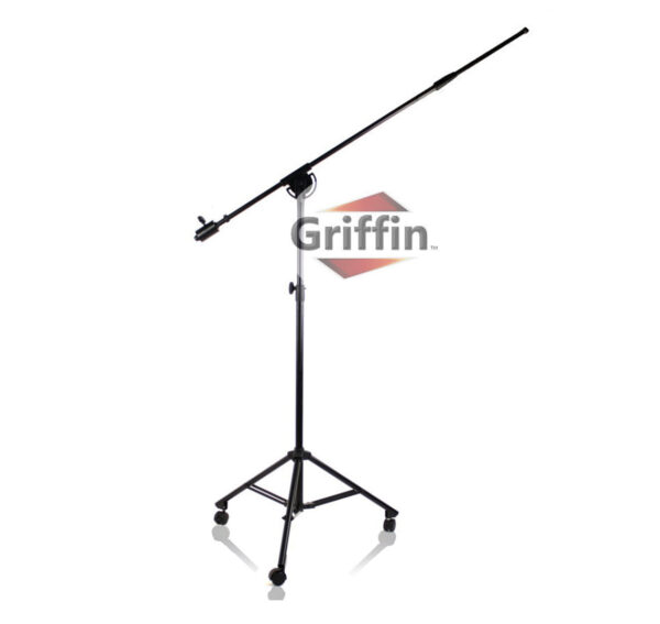 Professional Studio Rolling Microphone Boom Stand with Casters by ...