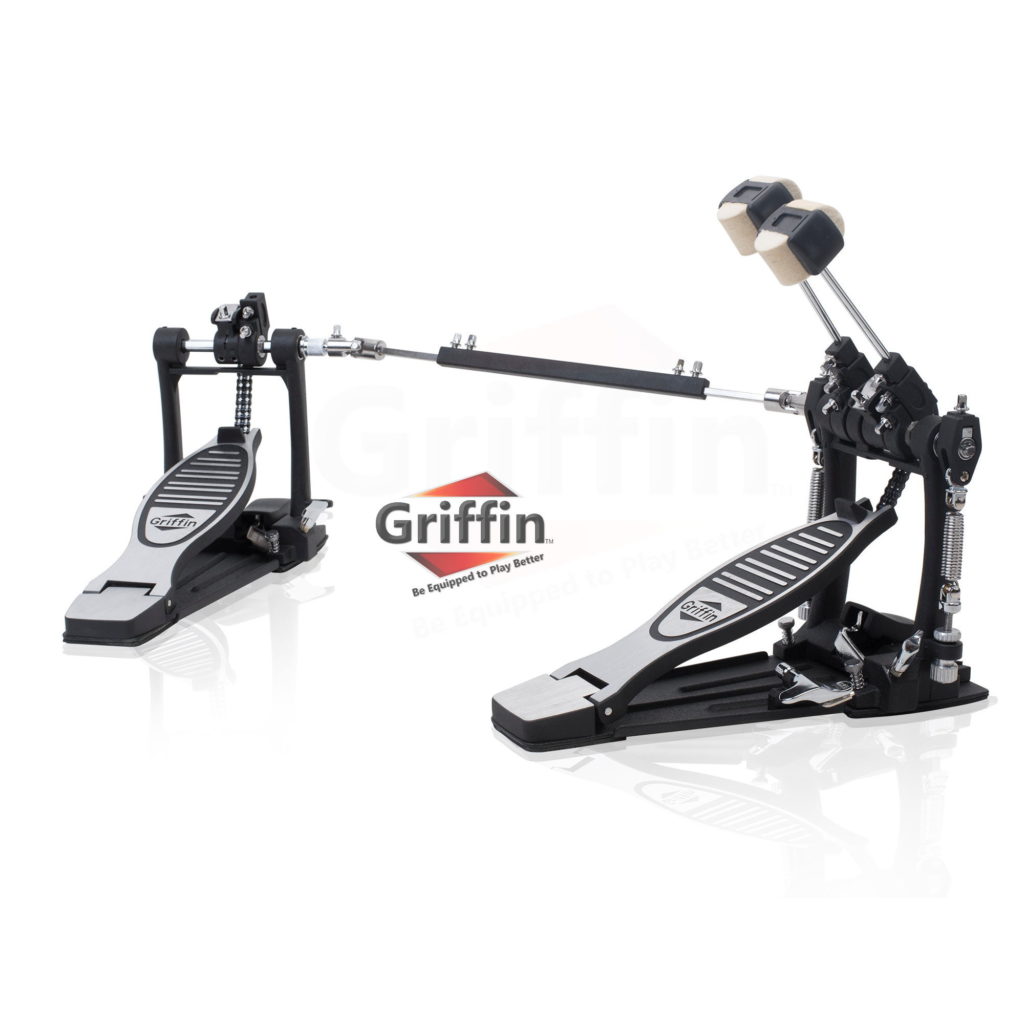 Deluxe Double Kick Drum Pedal for Bass Drum by Griffin | Twin Set Foot ...