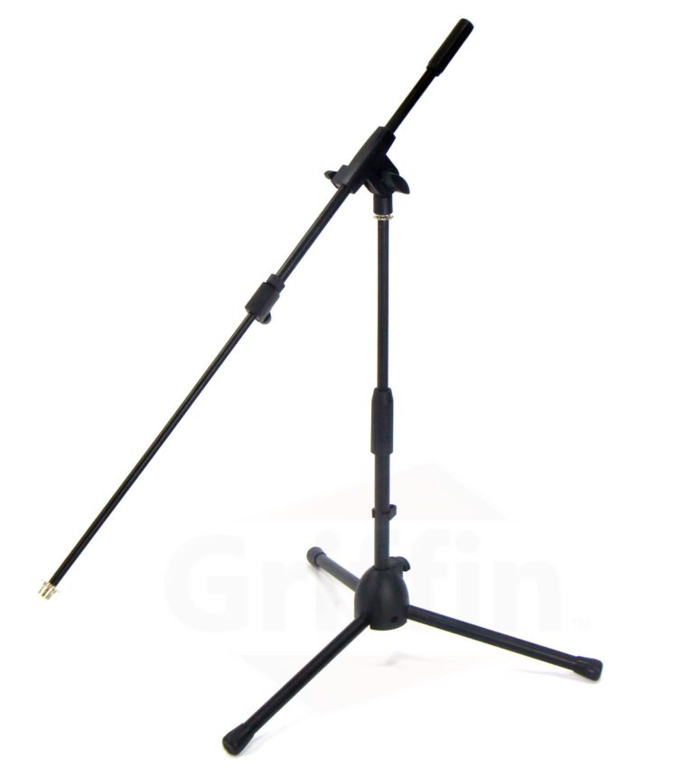 Short Microphone Stand with Boom Arm by Griffin – Low Profile Mic Stand ...