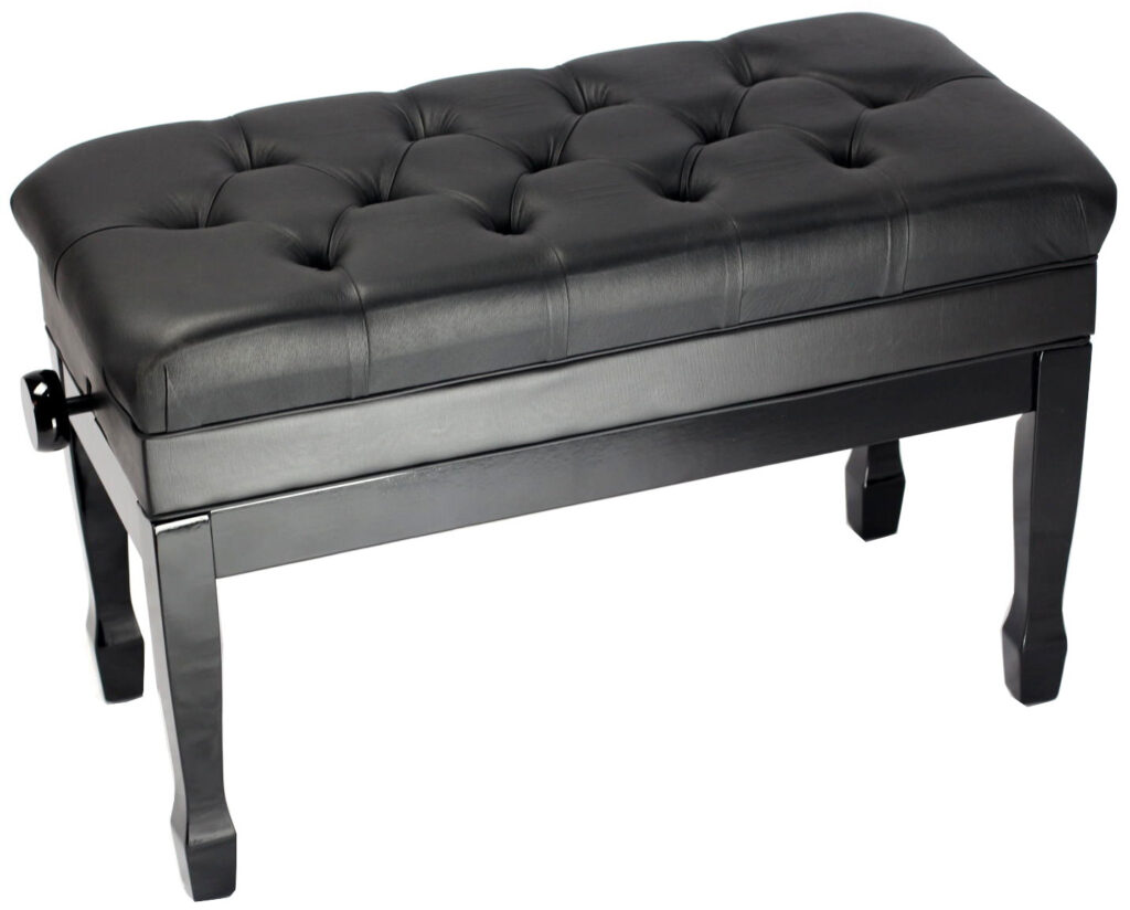 Genuine Leather Piano Bench by Griffin – Height Adjustable Oversize ...