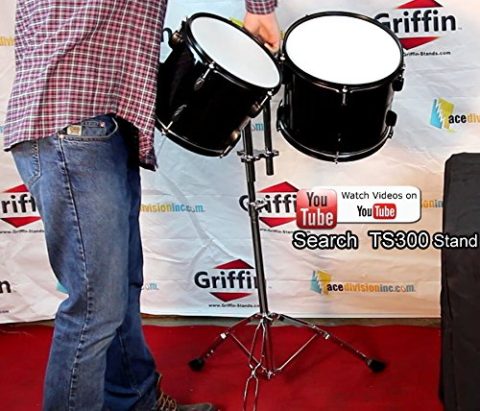 Double Tom Drum Stand with Cymbal Boom Arm by Griffin | Premium ...