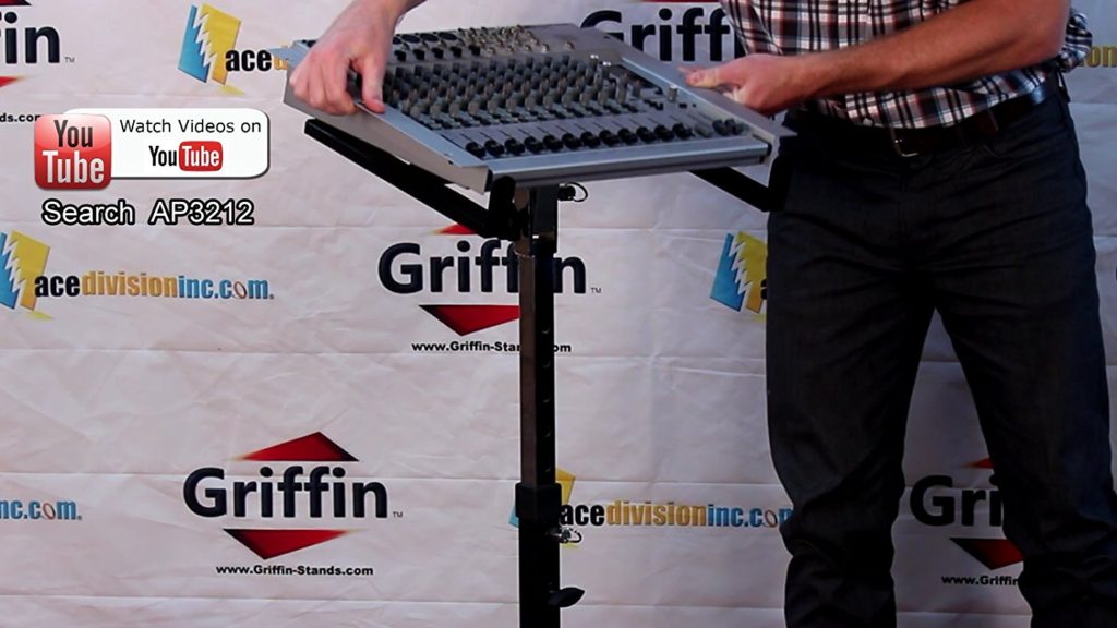 Mobile Studio Mixer Stand DJ Cart by Griffin | Rolling Standing Rack On ...
