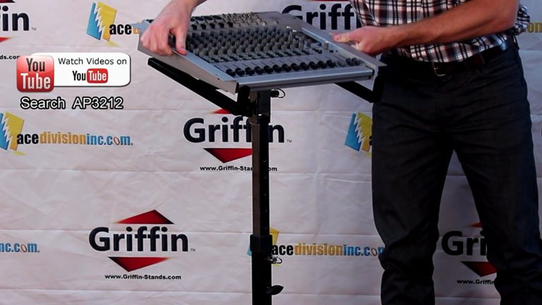 Mobile Studio Mixer Stand DJ Cart by Griffin | Rolling Standing Rack On ...
