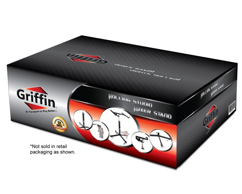 Mobile Studio Mixer Stand DJ Cart by Griffin | Rolling Standing Rack On ...