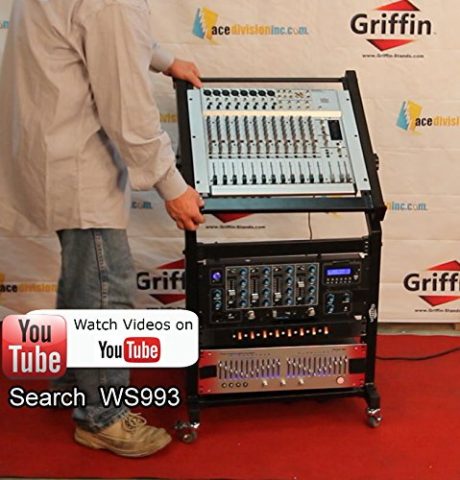 Rack Mount Rolling Stand and Adjustable Top Mixer Platform Mount 19U by ...