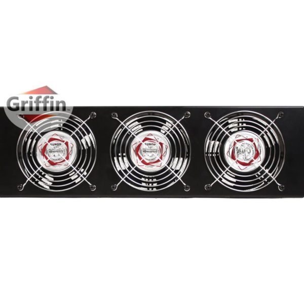 Rackmount Cooling Fan by Griffin – 3U Ultra-Quiet Triple Exhaust Fans ...