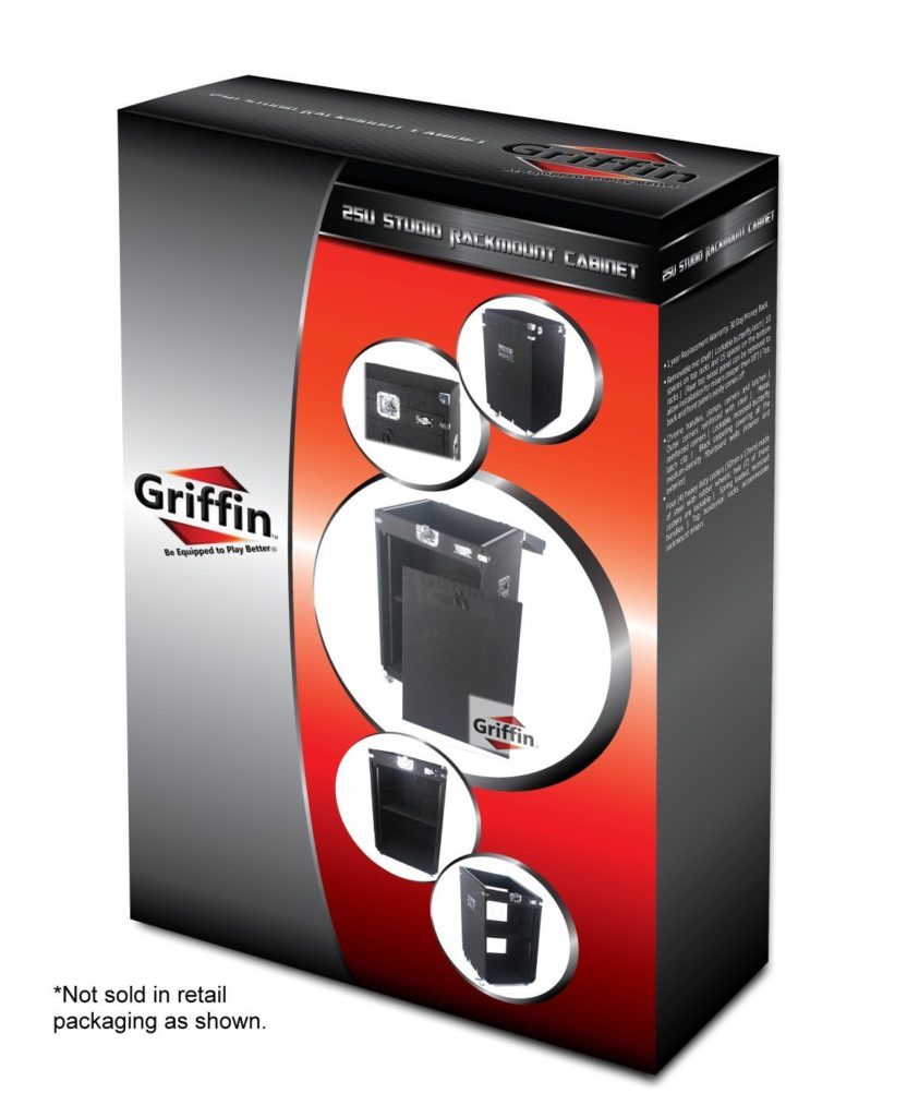 Rackmount Studio Mixer Cabinet Road Case By Griffin – 25U Pro-Audio ...